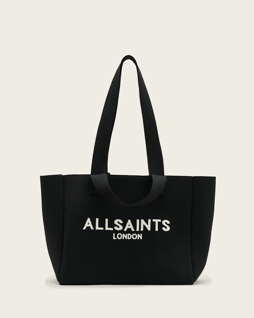 Izzy Logo Print Medium Tote Bag Black | ALLSAINTS